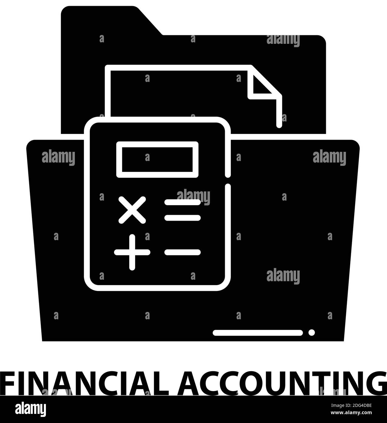 financial accounting icon, black vector sign with editable strokes ...