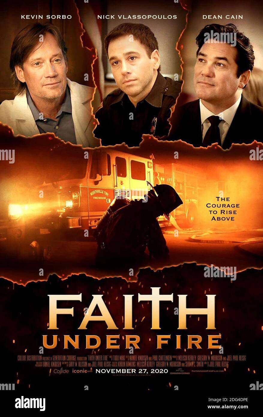 FAITH UNDER FIRE, US poster, top from left: Kevin Sorbo, Nick ...