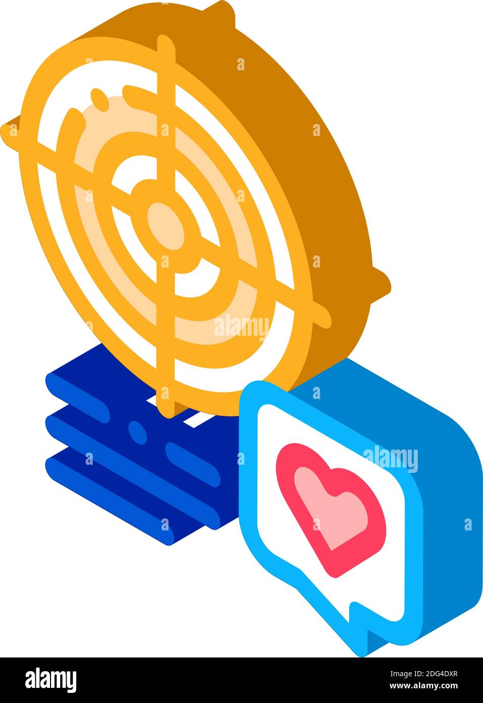 shopper target for buy products isometric icon vector illustration ...