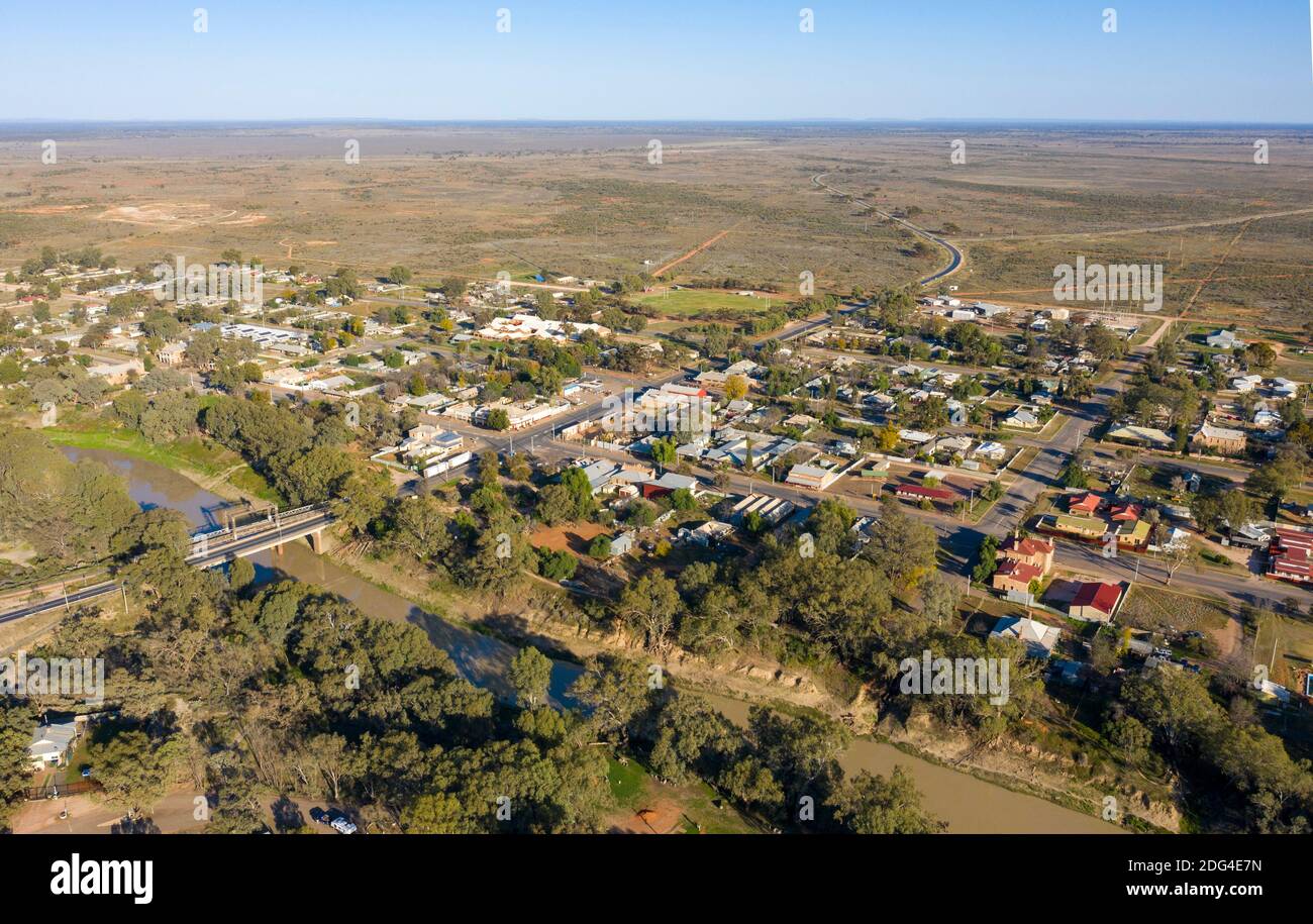 The town of Wilcannia in the far outback of New South Wales on the ...