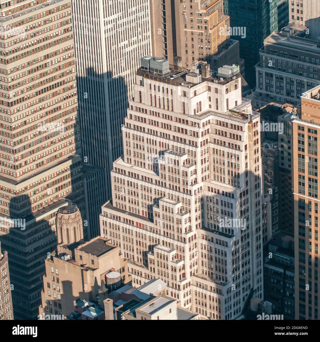 New York City Manhattan midtown aerial panorama view with skyscrapers ...