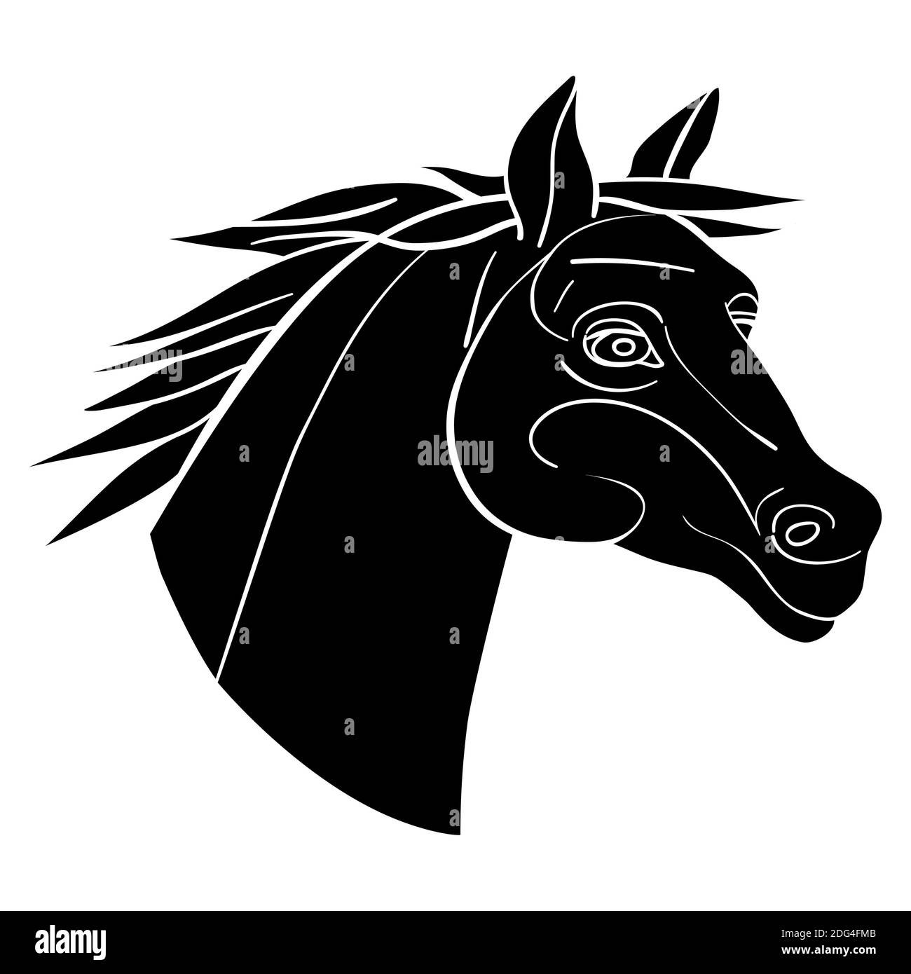 Cute cartoon zodiac horse Cut Out Stock Images & Pictures - Alamy