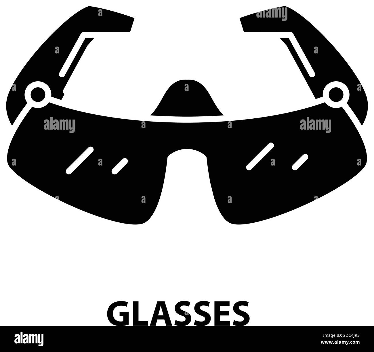 glasses symbol icon, black vector sign with editable strokes, concept ...
