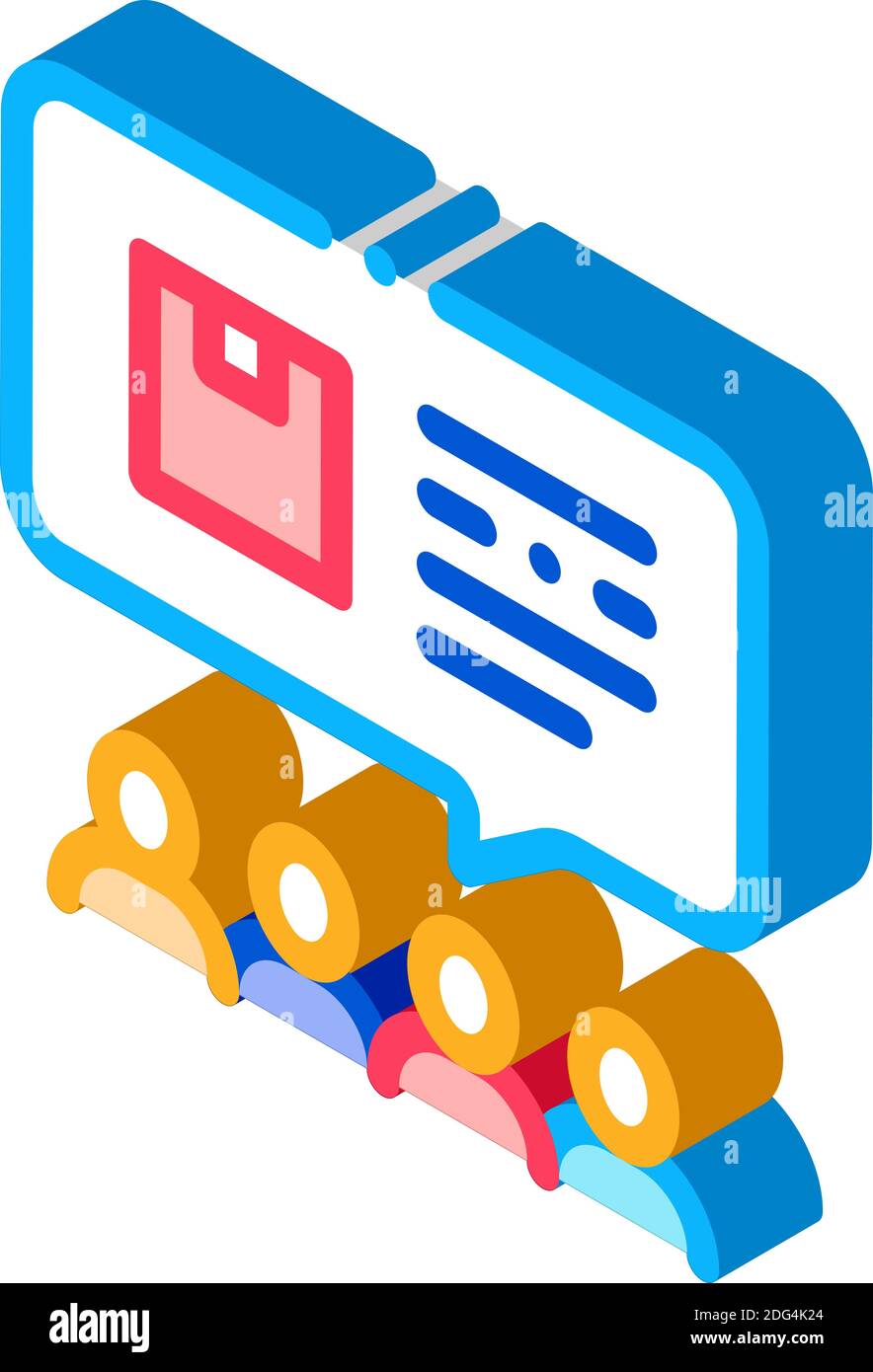people discussing about company products isometric icon vector ...