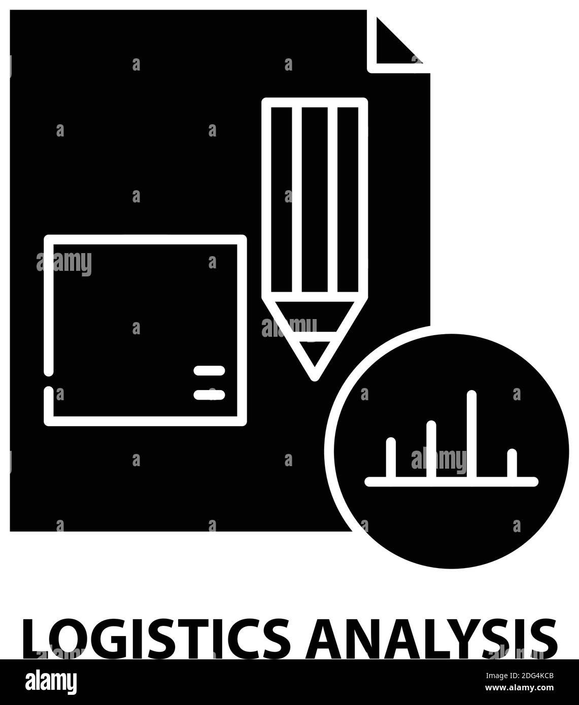 logistics analysis icon, black vector sign with editable strokes ...