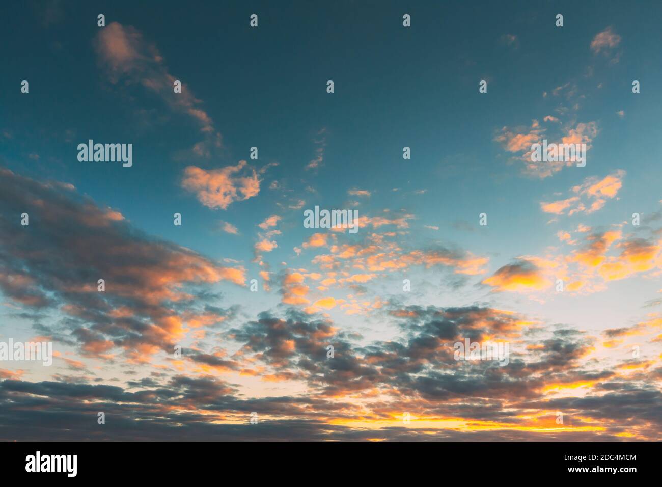 Natural Dramatic Sky In Different Colours During Sunset Sunrise ...