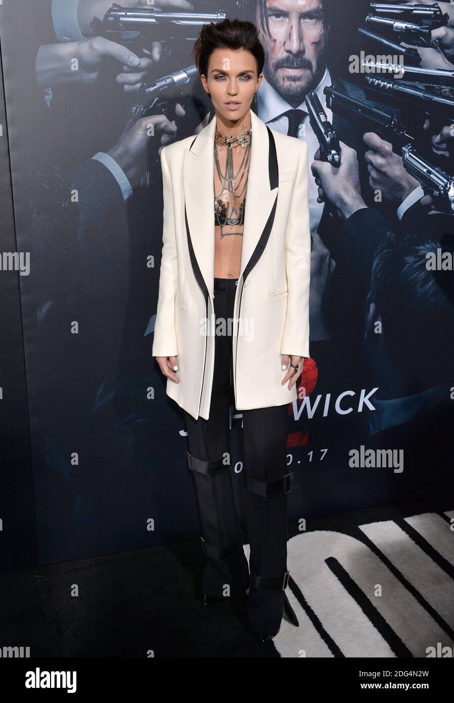 Ruby Rose attends the premiere of John Wick: Chapter 2 at ArcLight ...