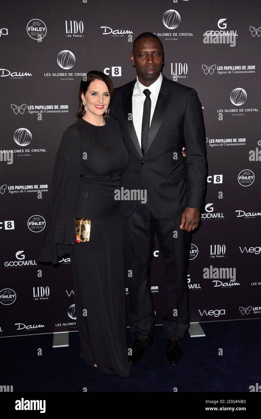 Omar Sy et Helene Sy lors de la soiree des Globes de Cristal au Lido a ...