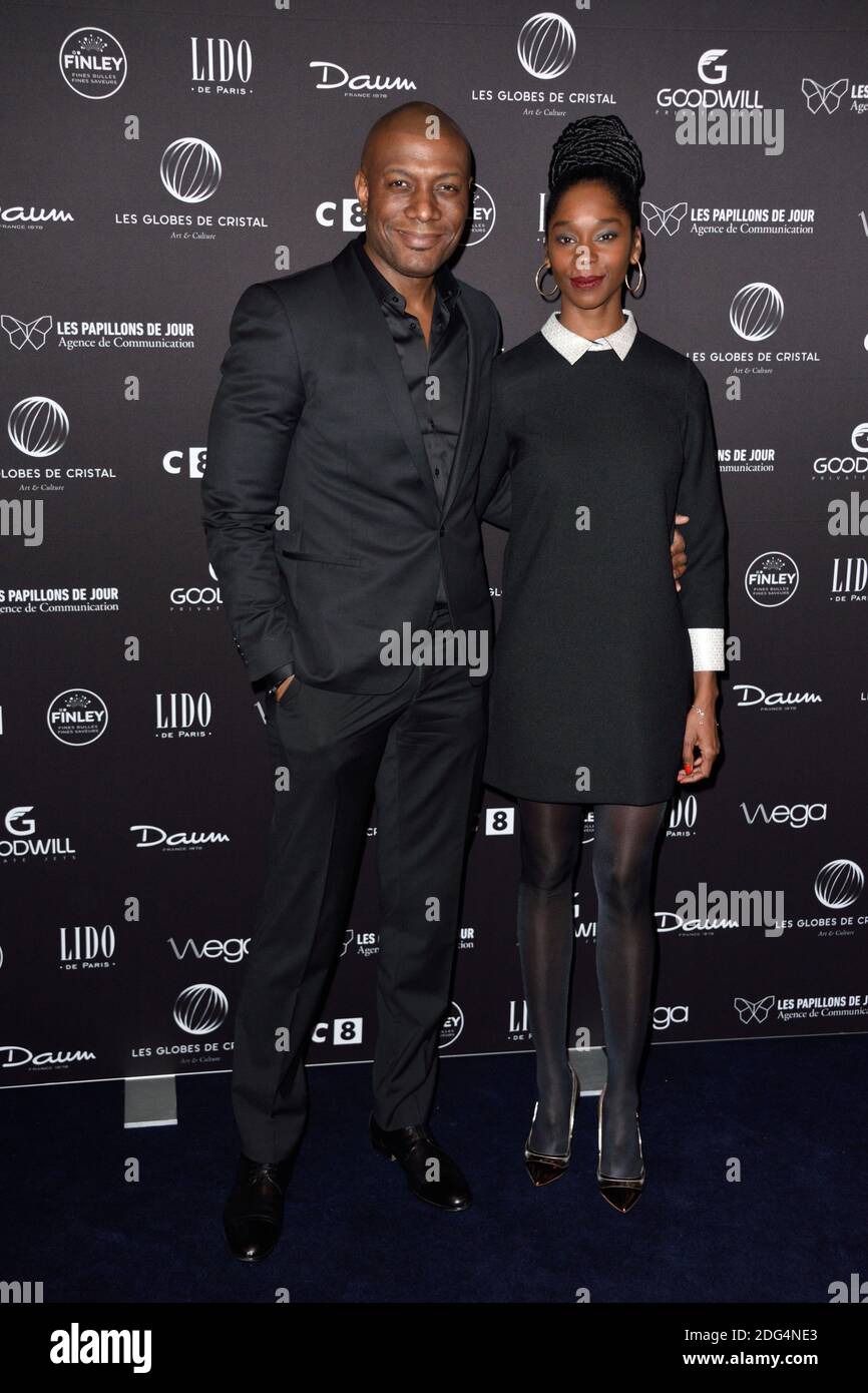 Harry Roselmack et Chrislaine Roselmack lors de la soiree des Globes de ...