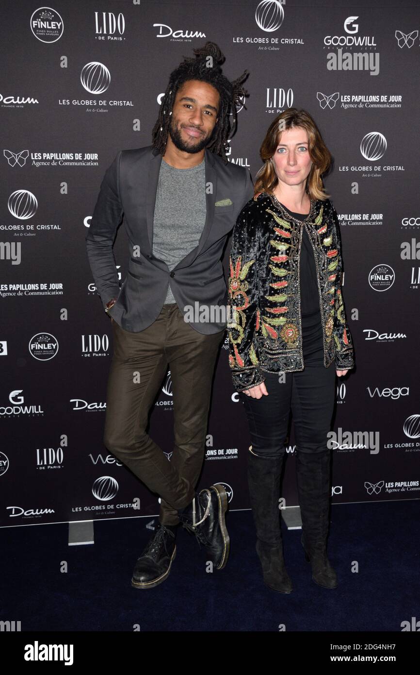 Anais Croze et lors de la soiree des Globes de Cristal au Lido a Paris ...