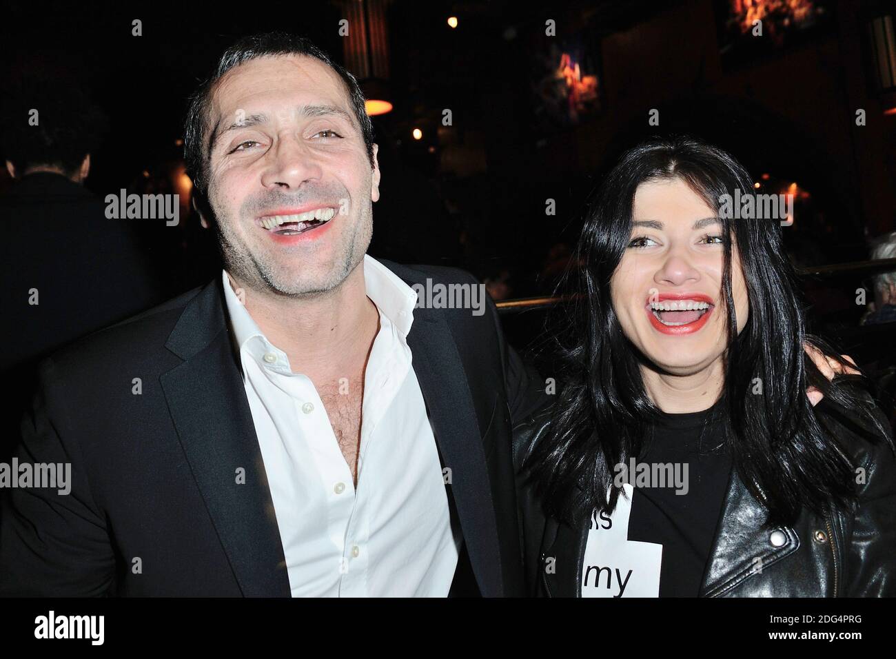 Laurie (Bachelor) and David Setrouk attending the 22nd Lumieres Award ...