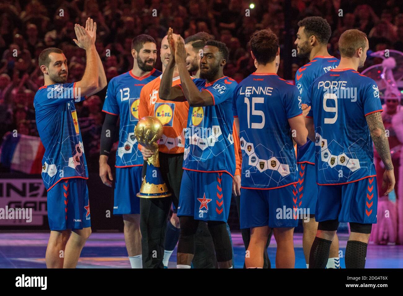 French selection during the Hand Star Game with Handball best players ...