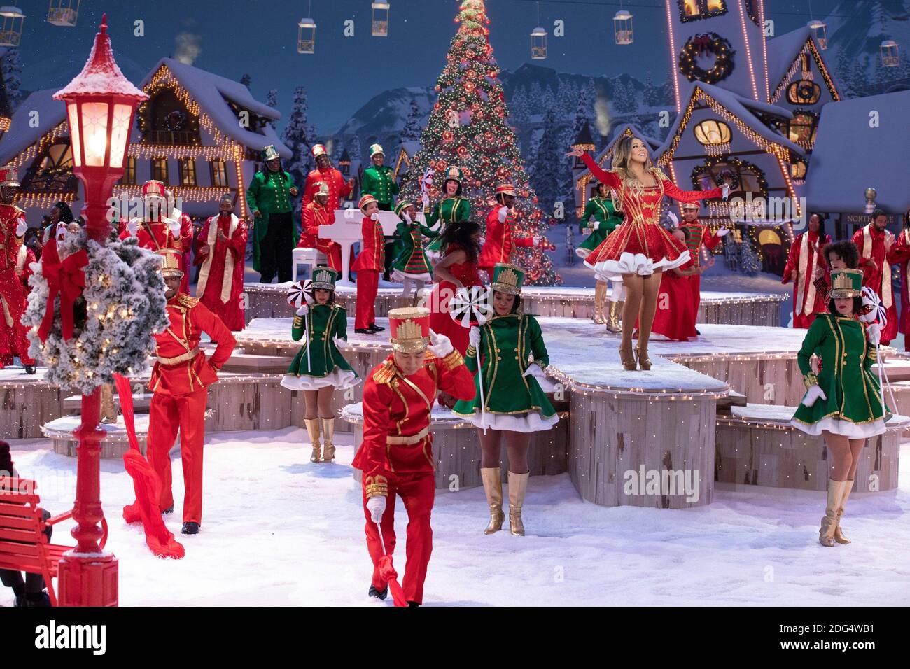 MARIAH CAREY'S MAGICAL CHRISTMAS SPECIAL, Mariah Carey (2nd from right ...
