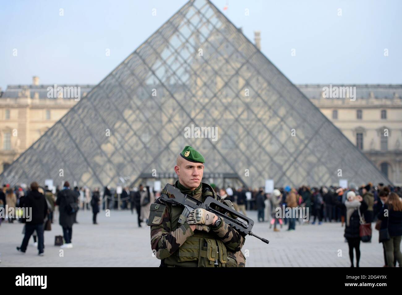 File photo of a French Foreign Legion soldier standing guard outside ...