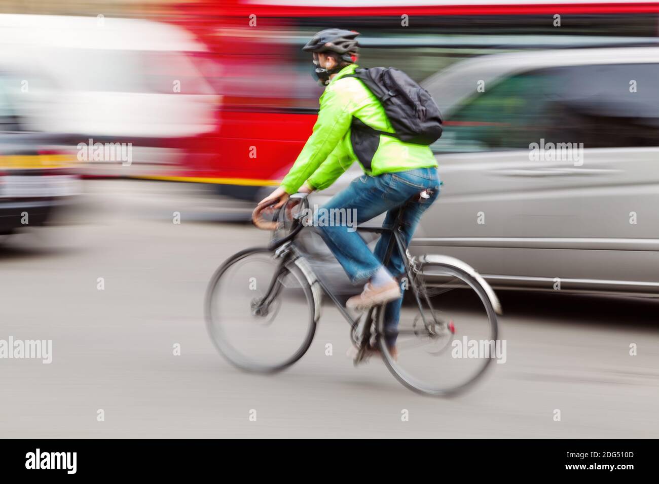 Motion blurred bicycle rider hi-res stock photography and images - Alamy