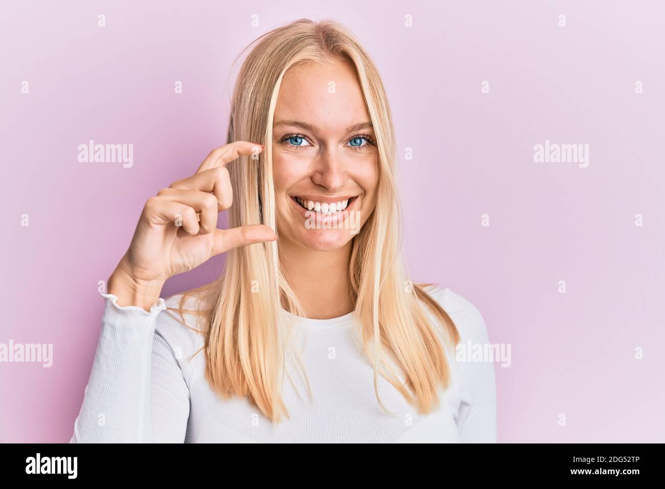 Young blonde girl wearing casual clothes smiling and confident ...