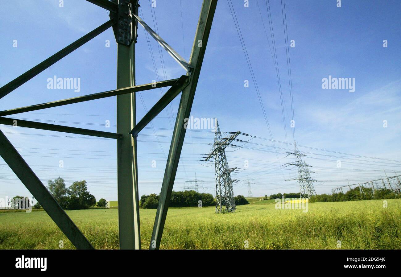 Powerline, power line Stock Photo - Alamy