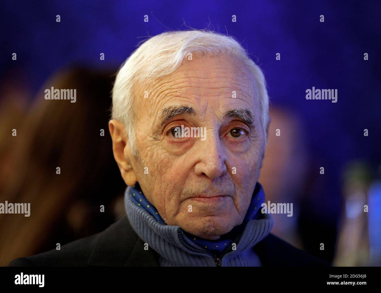 French singer Charles Aznavour, attends the annual dinner of CCAF ...