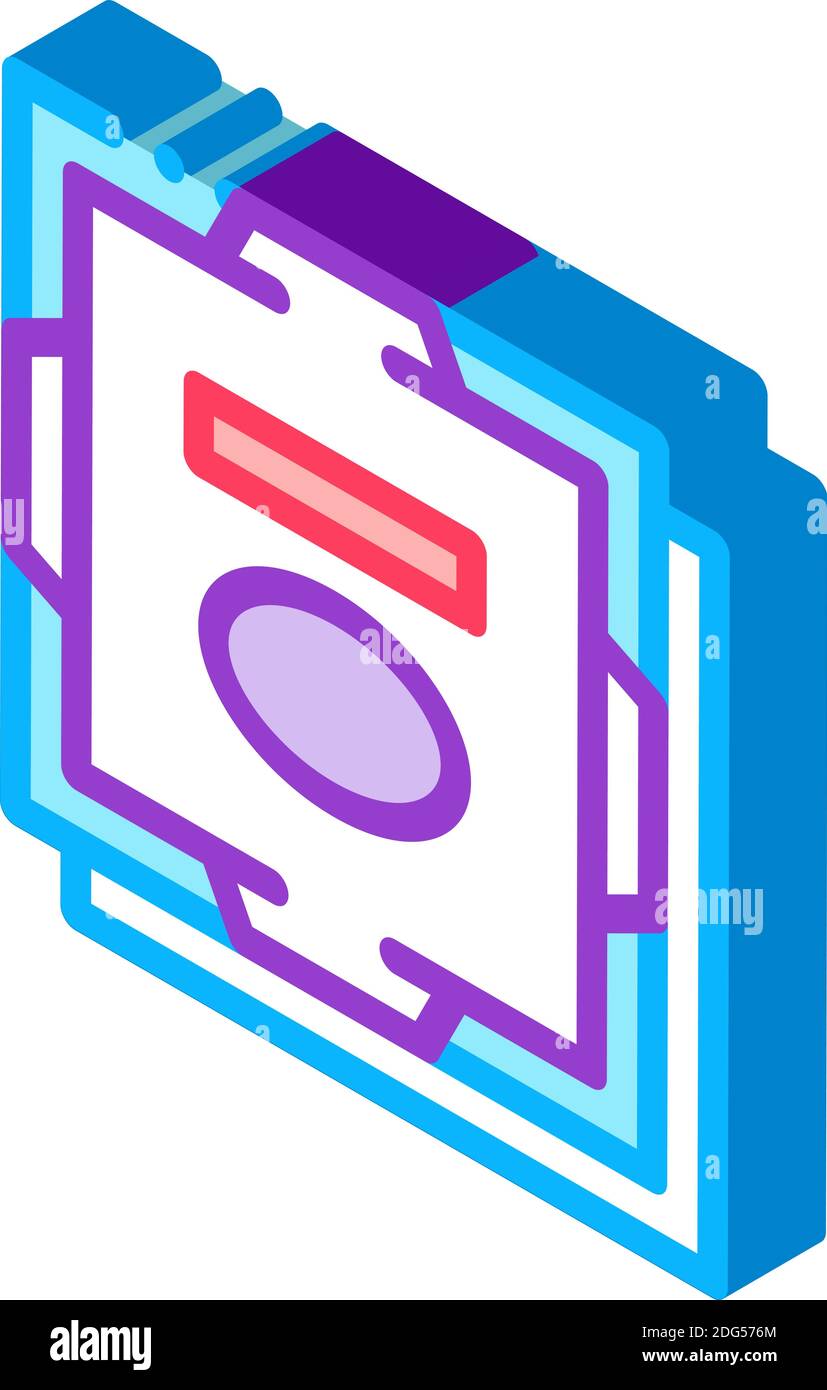 processor computer component isometric icon vector illustration Stock ...