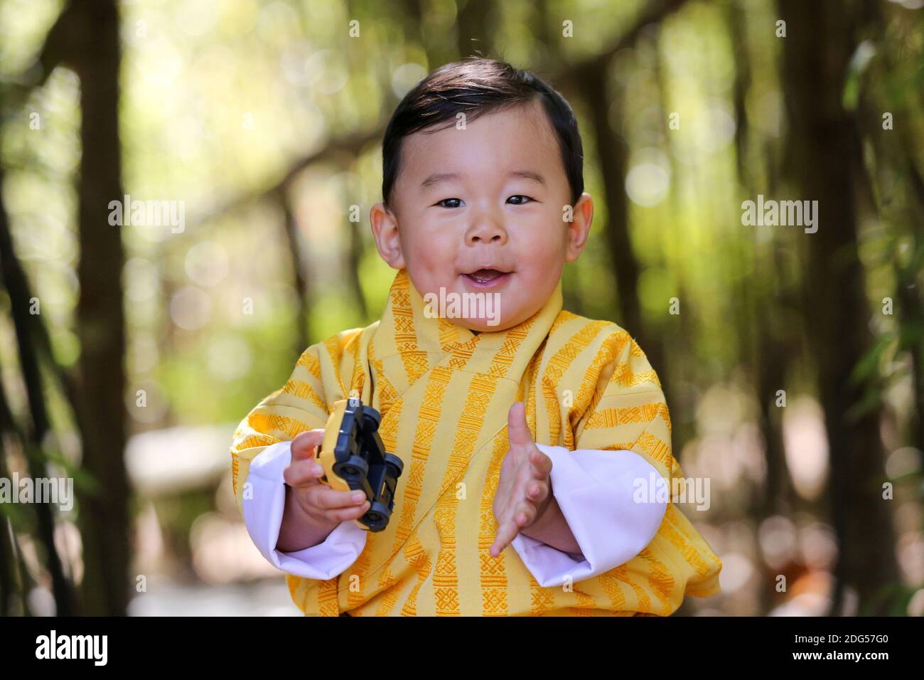 Crown Prince Gyalsey Jigme Namgyel of Bhutan celebrates his first ...