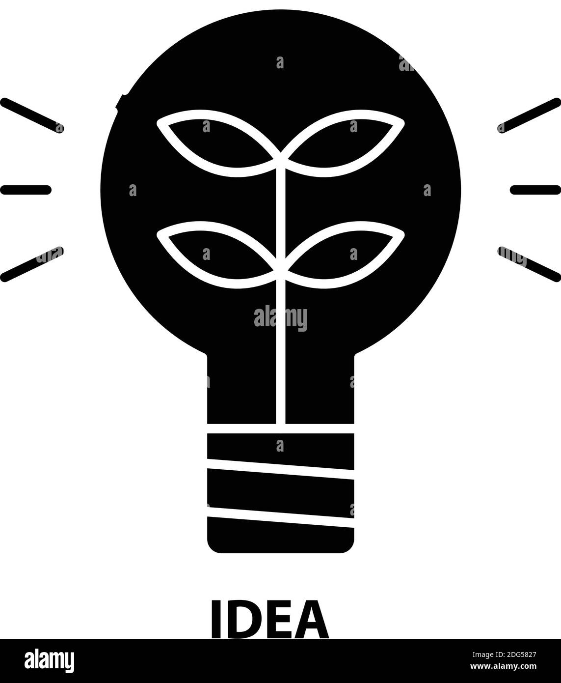 idea icon, black vector sign with editable strokes, concept ...