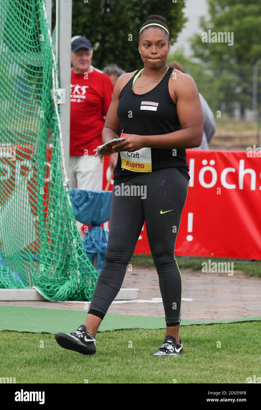 Discus Thrower Shanice Craft Stock Photo - Alamy