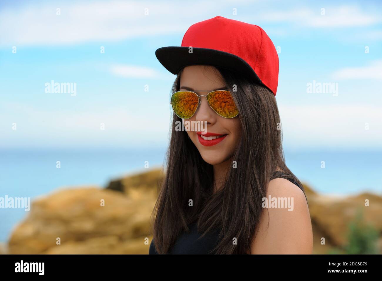 Teenager with red cap hi-res stock photography and images - Alamy