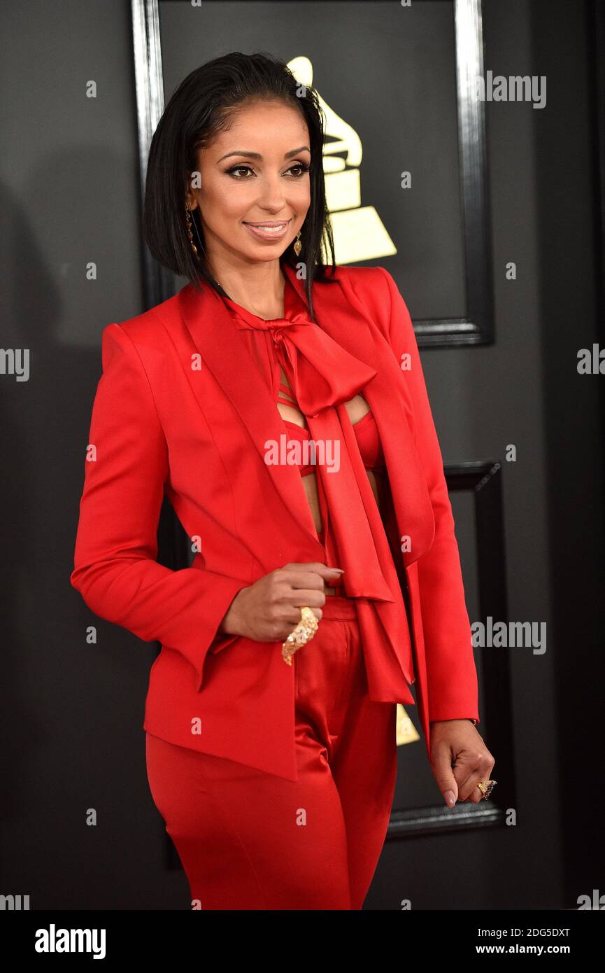 Mya attends the 59th GRAMMY Awards at STAPLES Center on February 12 ...