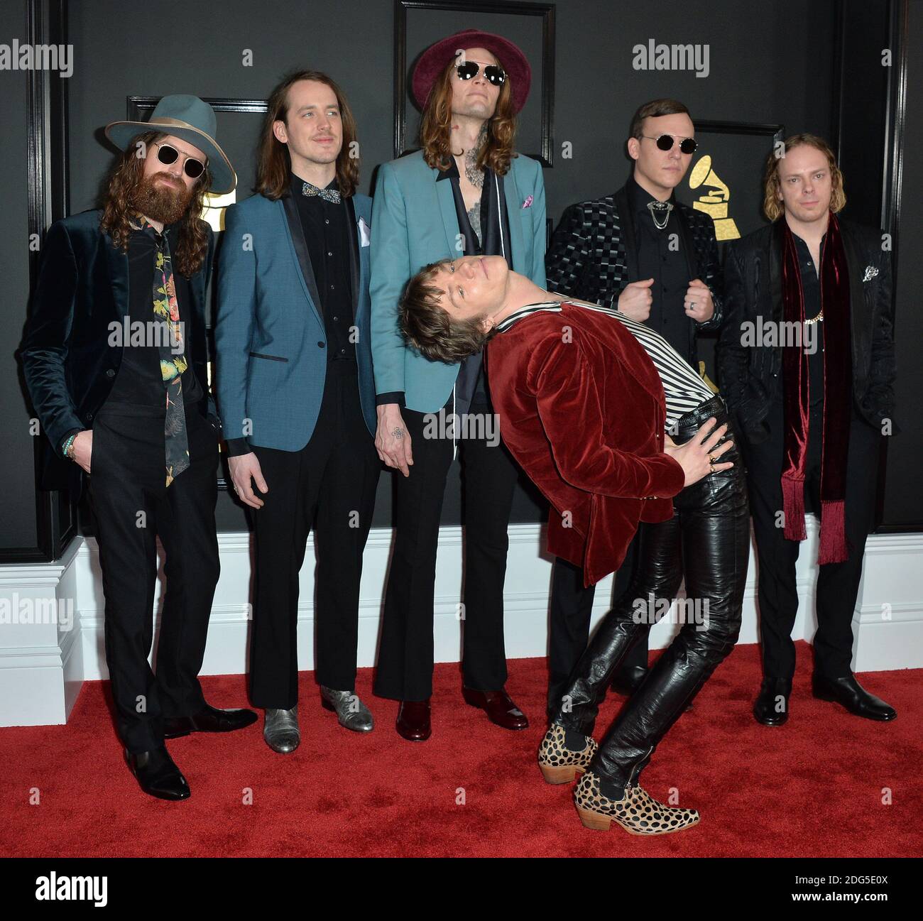 Cage The Elephant attends the 59th GRAMMY Awards at STAPLES Center on ...