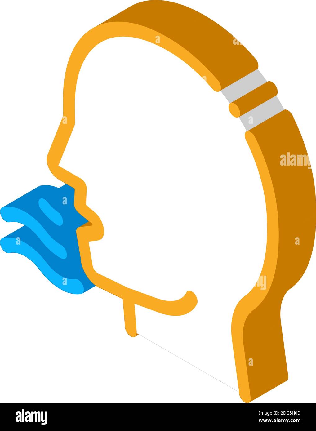 gasping human isometric icon vector illustration color Stock Vector ...