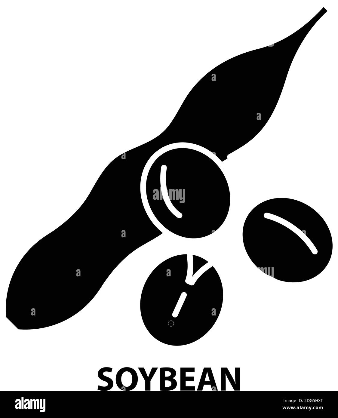 soybean symbol icon, black vector sign with editable strokes, concept ...