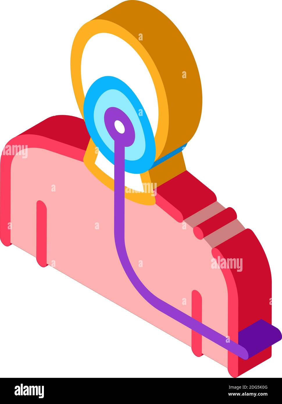 nebulizer oxygen mask for asthmatic isometric icon vector illustration ...