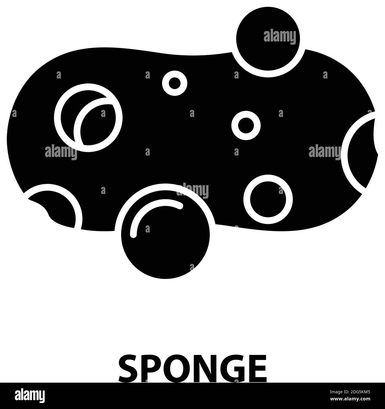 sponge icon, black vector sign with editable strokes, concept symbol ...