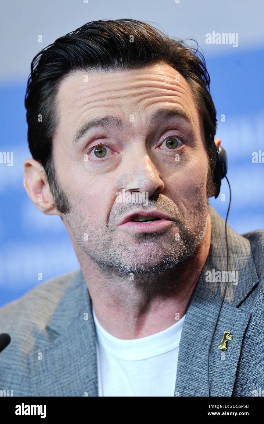 Hugh Jackman attending Logan Press Conference during the 67th Berlin ...