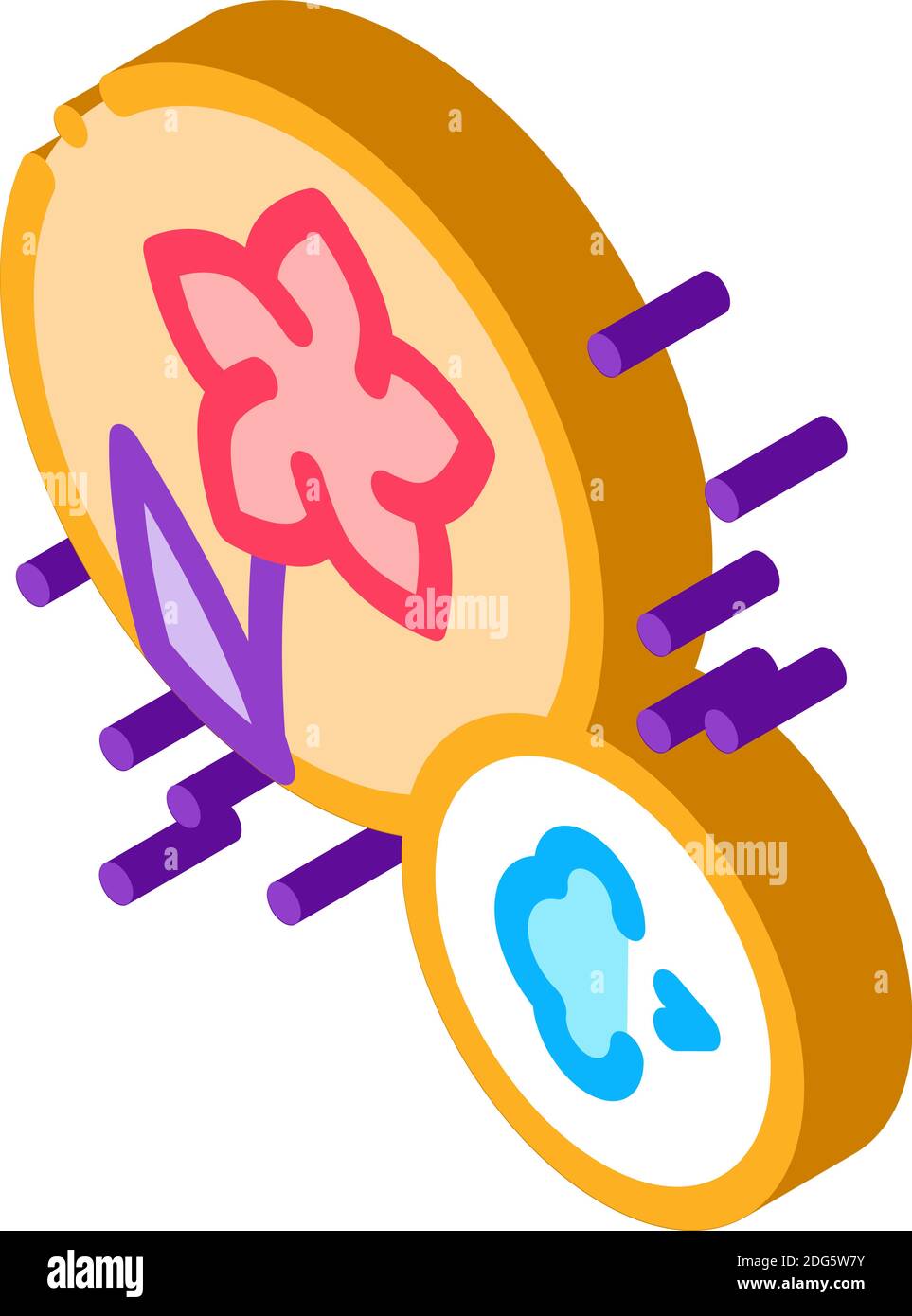 allergy on flowers isometric icon vector illustration Stock Vector ...