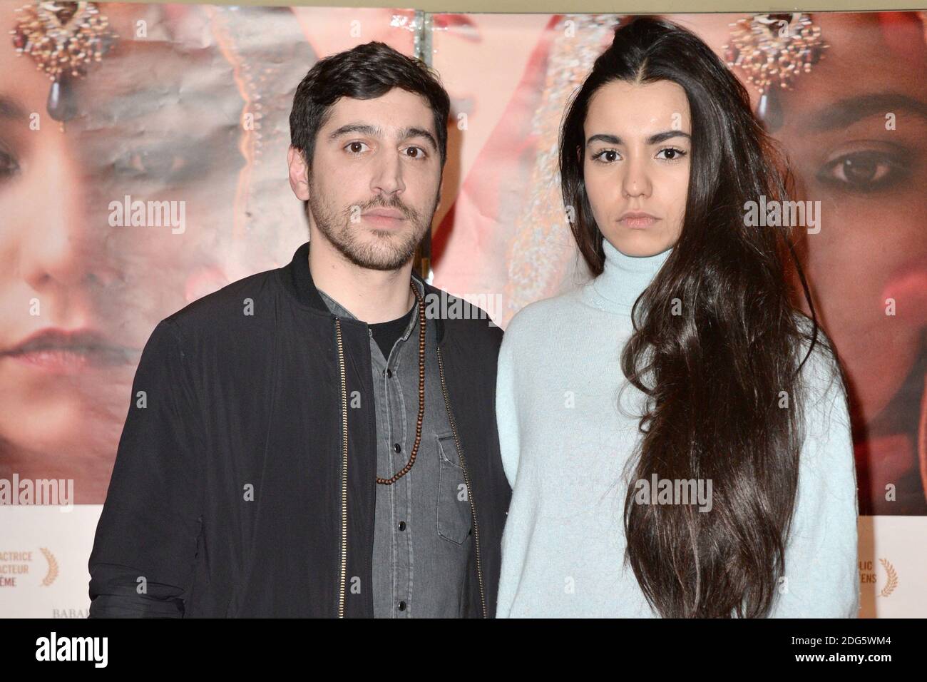 Sebastien Houbani and Lina El Arabi attending the Noces Premiere at the UGC Cine Cite les Halles ...