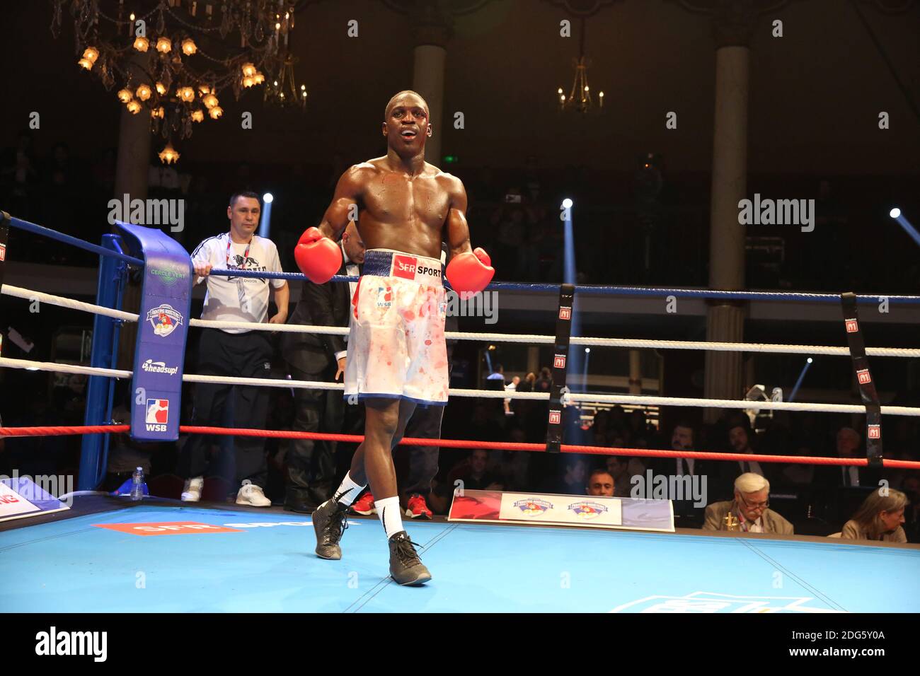 Souleymane Cissokho lors des World Series of Boxing ou les Fighting ...