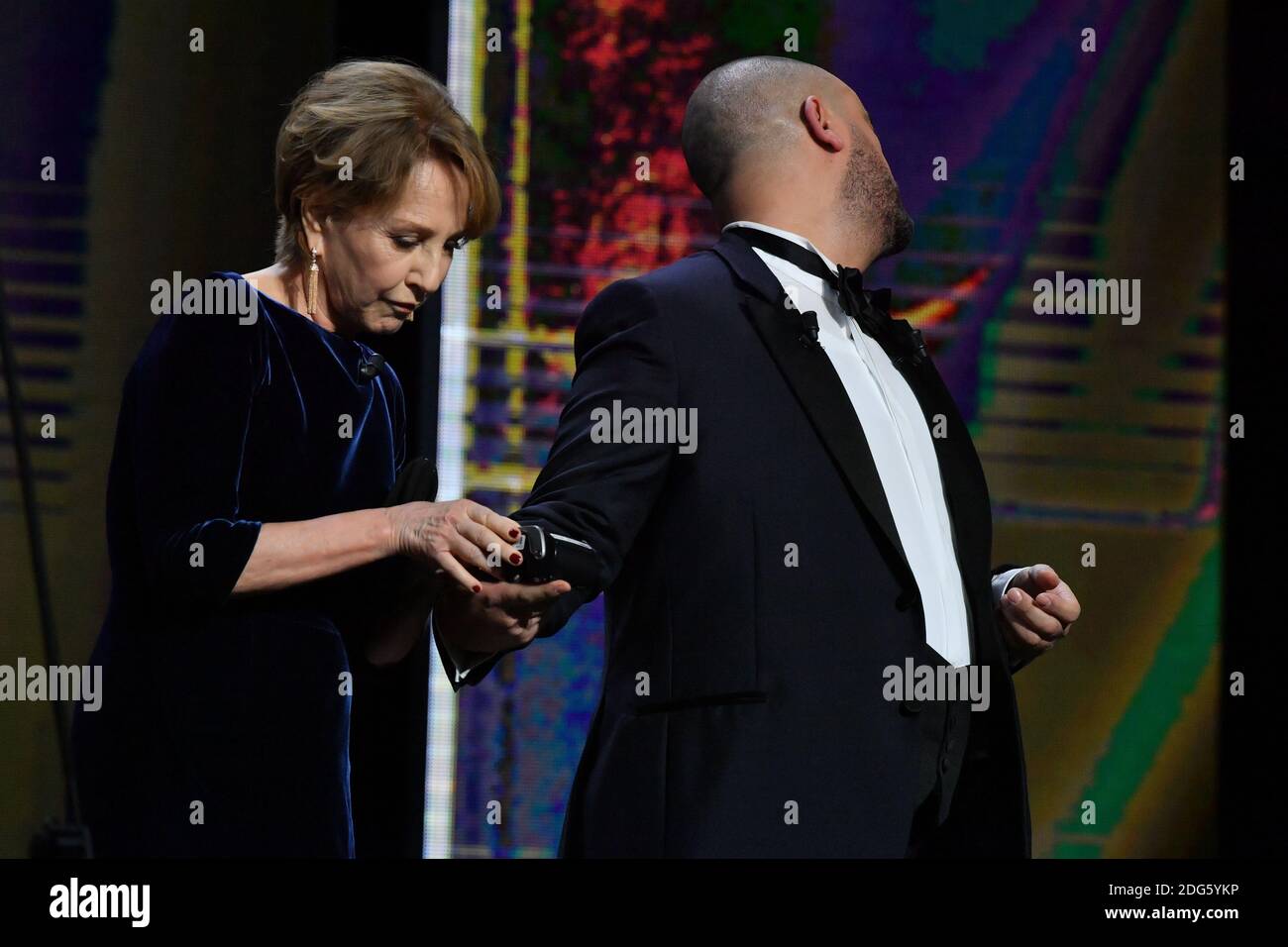 Nathalie Baye, Jerome Commandeur during the 42nd Annual Cesar Film ...
