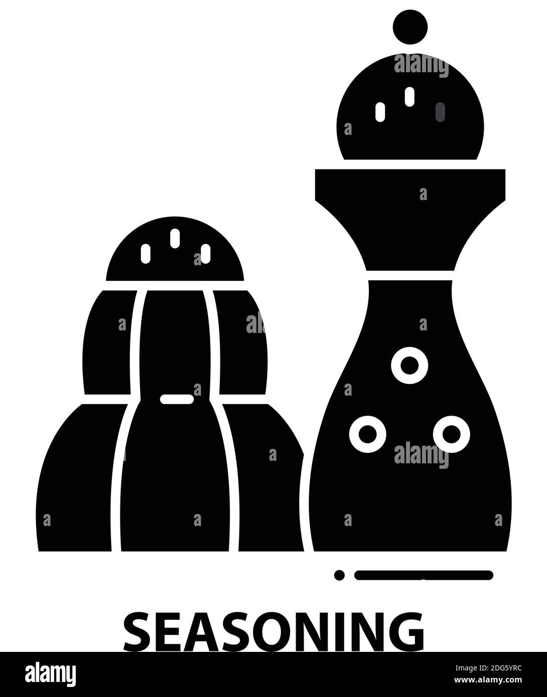seasoning symbol icon, black vector sign with editable strokes, concept ...