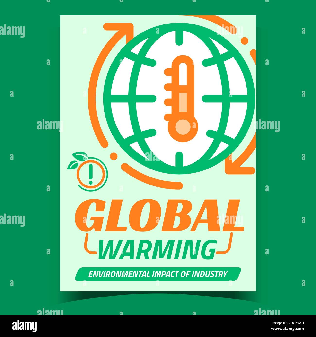 Global Warming Creative Promotional Banner Vector Stock Vector Image ...