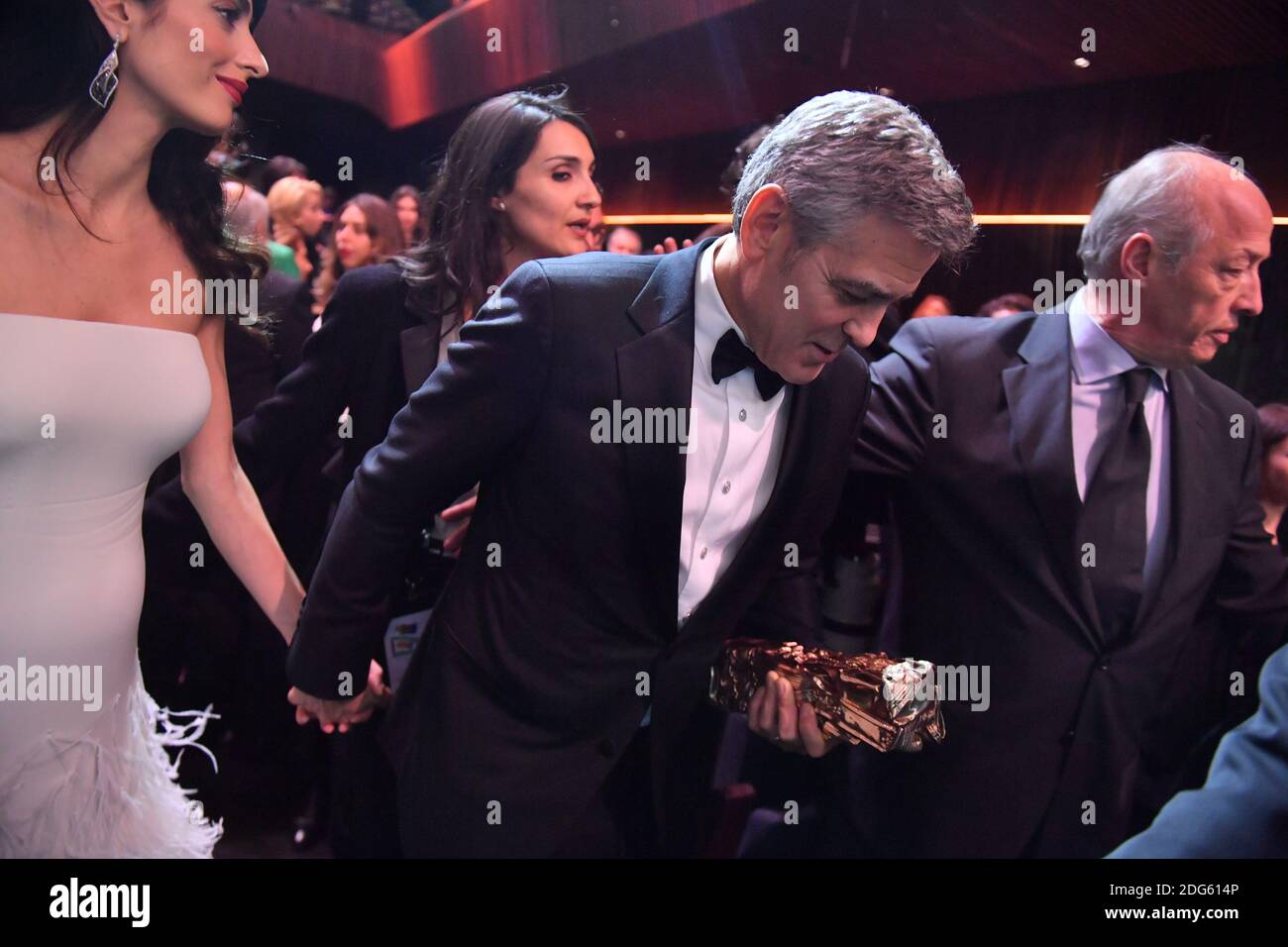 Amal Clooney and George Clooney during the 42nd Annual Cesar Film ...