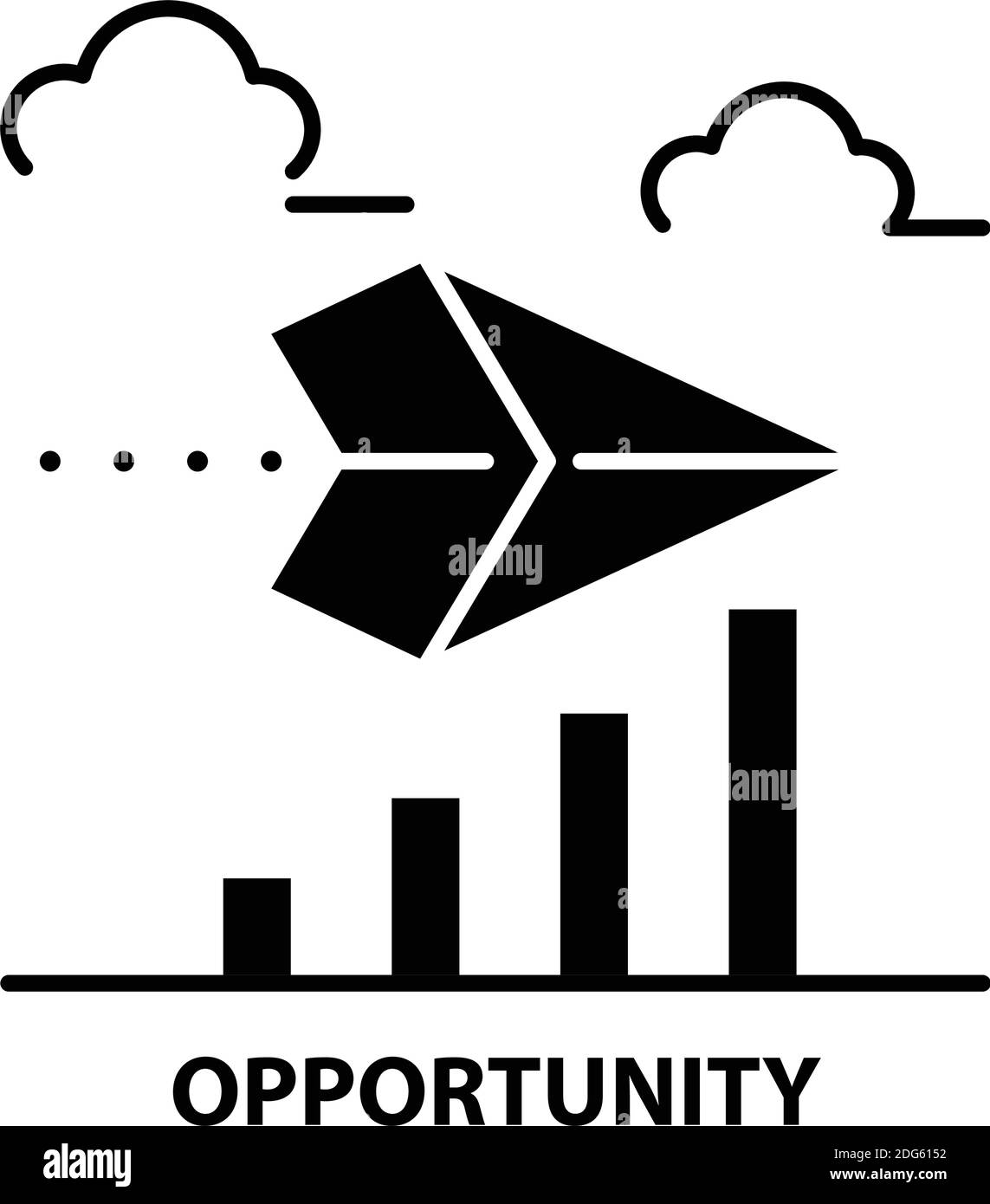 opportunity icon, black vector sign with editable strokes, concept ...