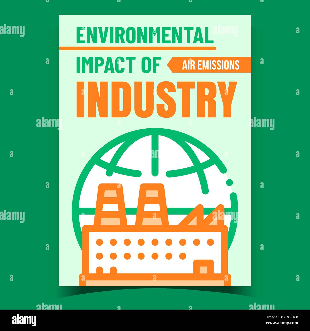 Environmental Impact Of Industry Poster Vector Stock Vector Image & Art ...