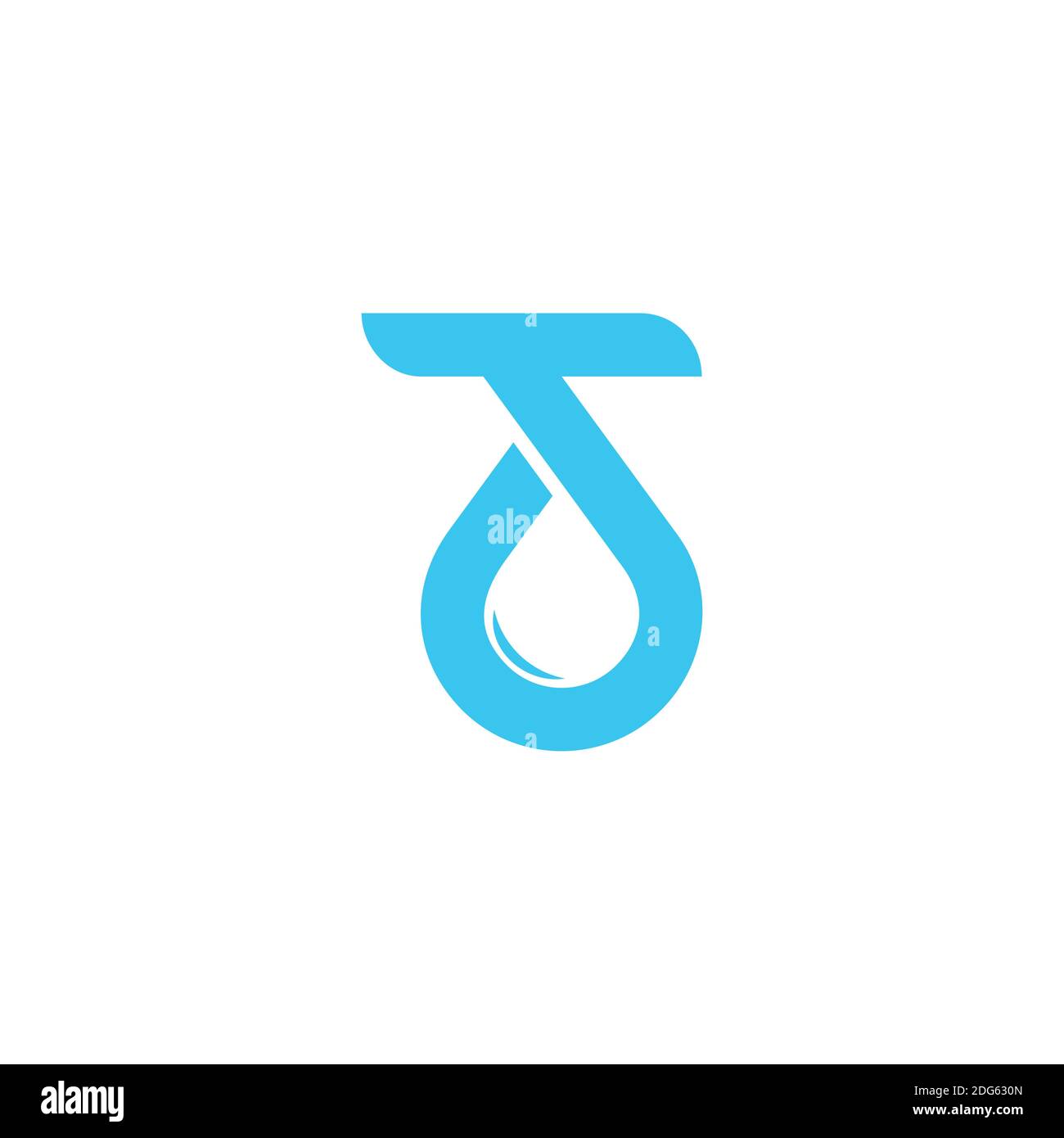 abstract letter t drop water symbol logo vector Stock Vector Image ...