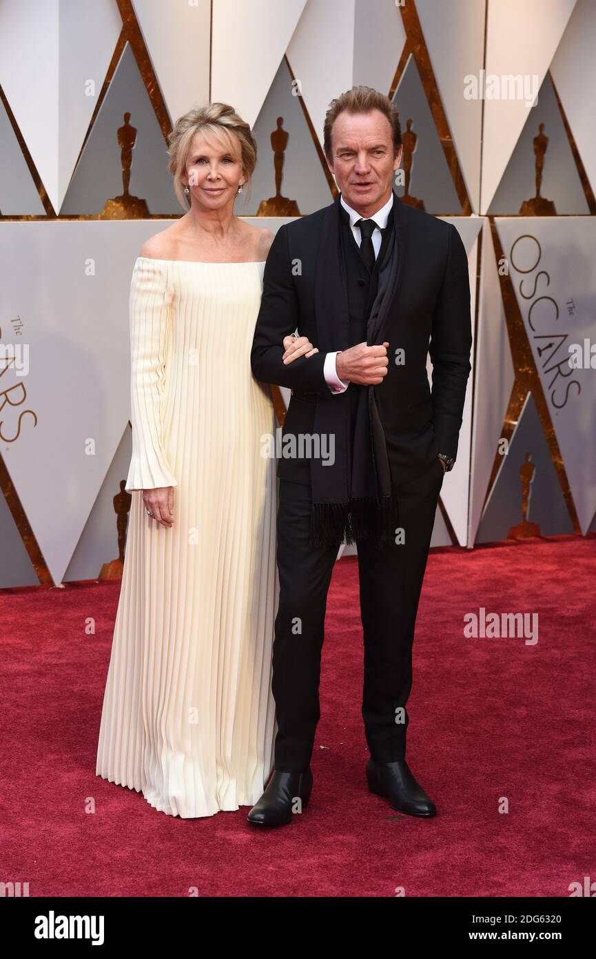 Sting and Trudie Styler arriving for the 89th Academy Awards (Oscars ...