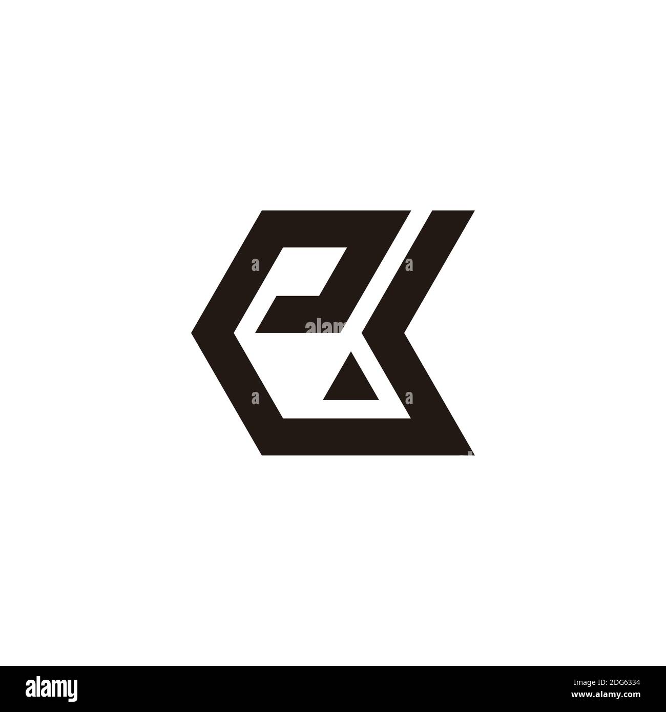 abstract letter eb simple geometric arrow line logo vector Stock Vector ...