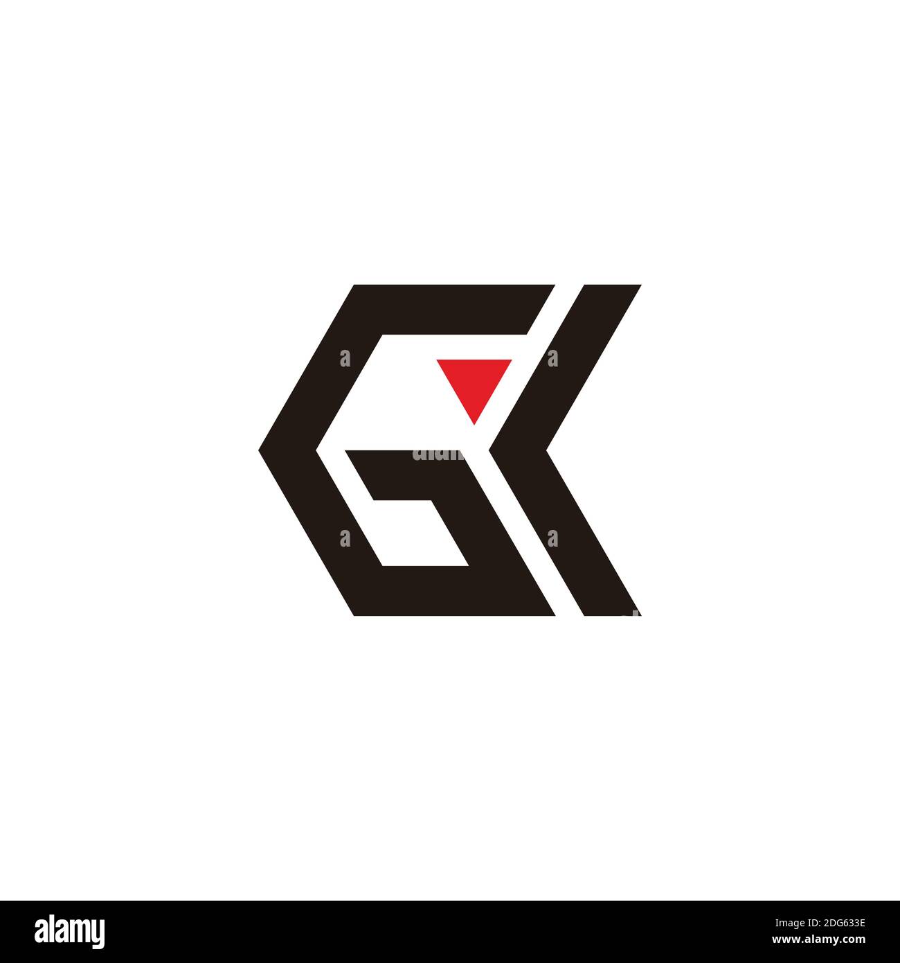 abstract letter gk triangle geometric line logo vector Stock Vector ...