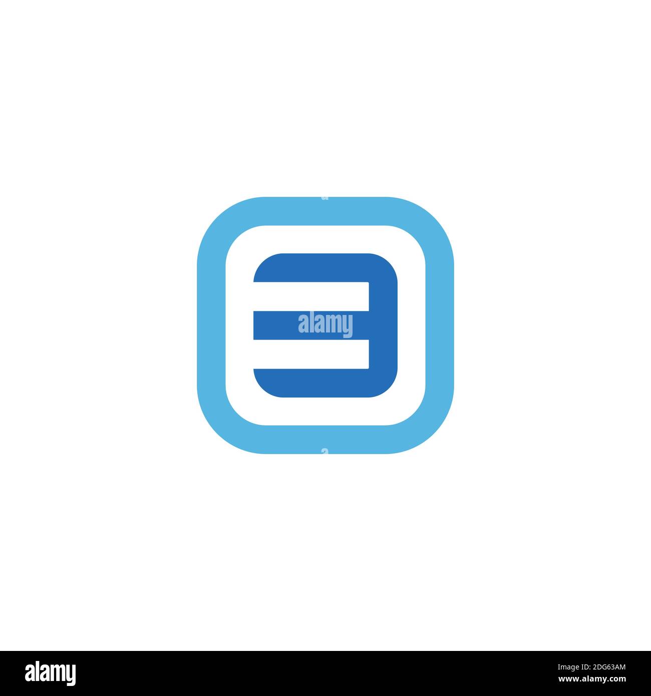 number 3 square colorful geometric curve design logo vector Stock ...