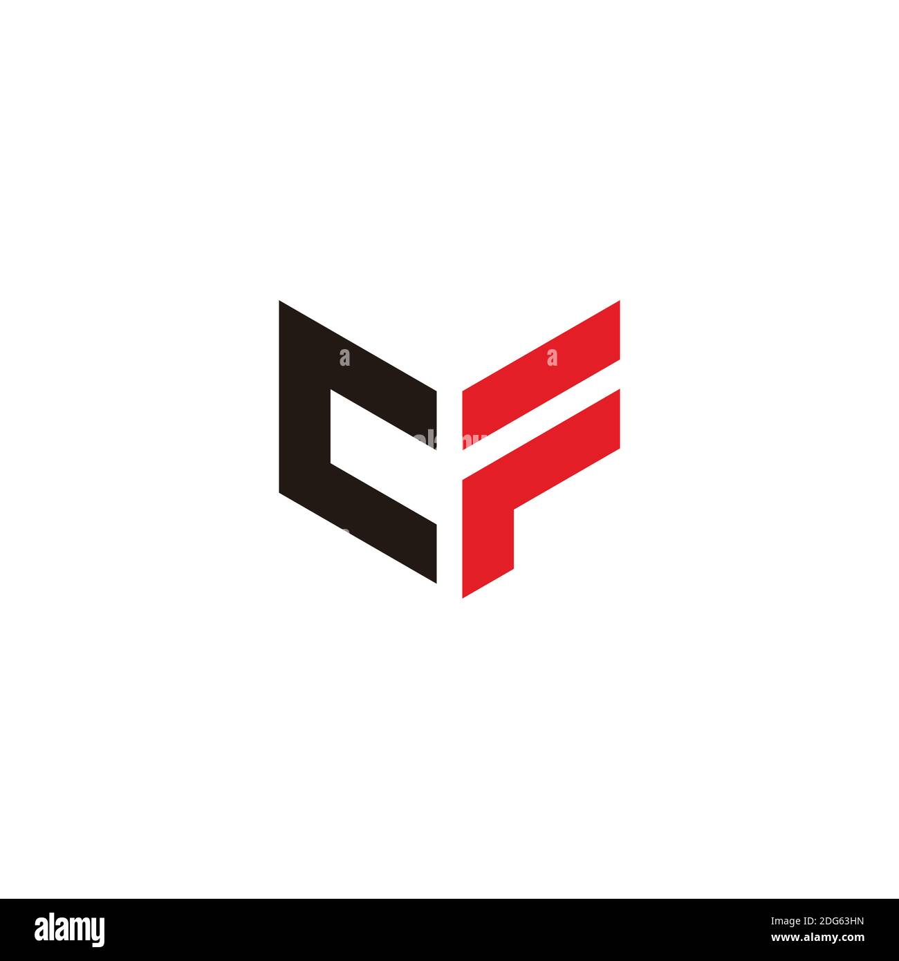 letter cf simple geometric line logo vector Stock Vector Image & Art ...