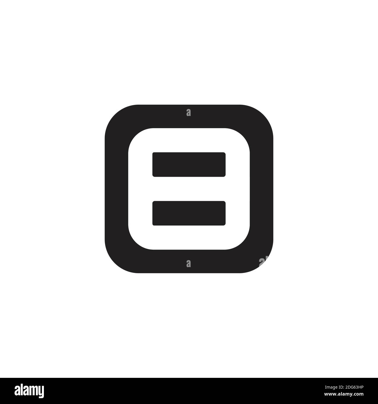 number 8 square geometric line simple logo vector Stock Vector Image ...